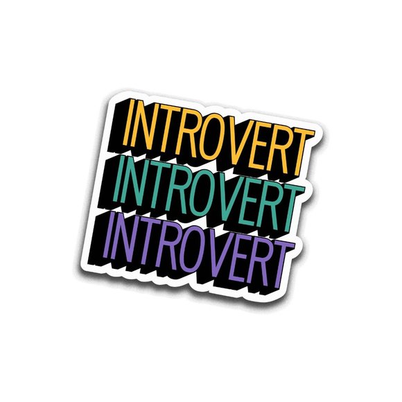 Handcrafted | Accessories | 55 Introvert Vinyl Glossy Sticker | Poshmark